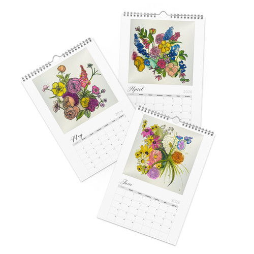 Abundant Flower Farm 2026 Watercolor Calendar | Abundant Flower Farm