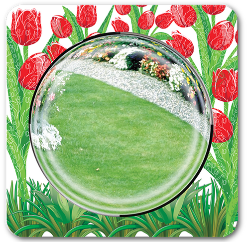 Tulip Border Square Dome Mirror | Mirrors Worldwide 2