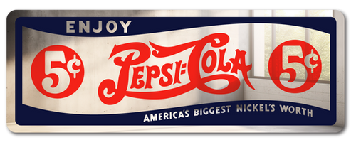 PEPSI Origins 5 Cent Sign 1 | Mirrors Worldwide 2