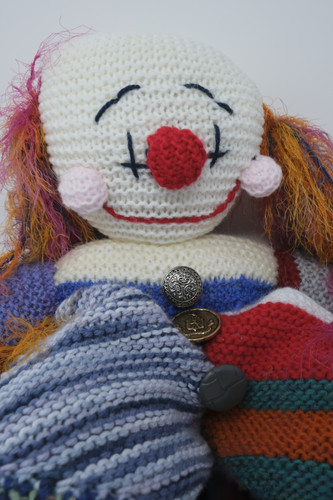 Knitted Clown Doll | station-arts-centre