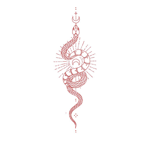 Red Snake | Temporary Tattoos Ro