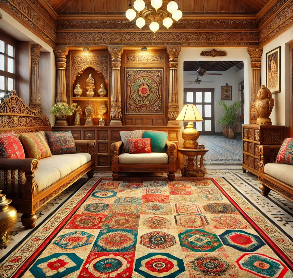 The Timeless Appeal of Traditional South Indian Tile-Inspired Carpets