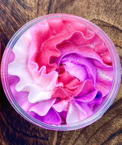 Raspberry Creme Shower Whip/Whipped Soap - 150g | thesoapfoundry