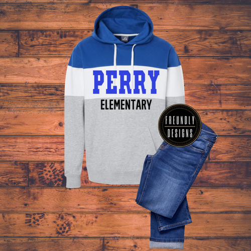 Perry Varsity Colorblock Hoodie | Freundly Designs