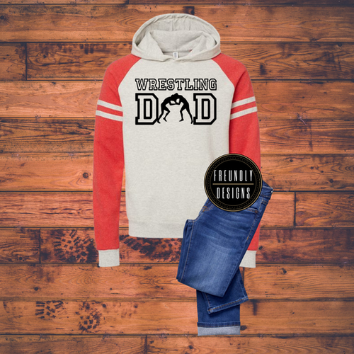 Wrestling Dad Raglan Hoodie | Freundly Designs