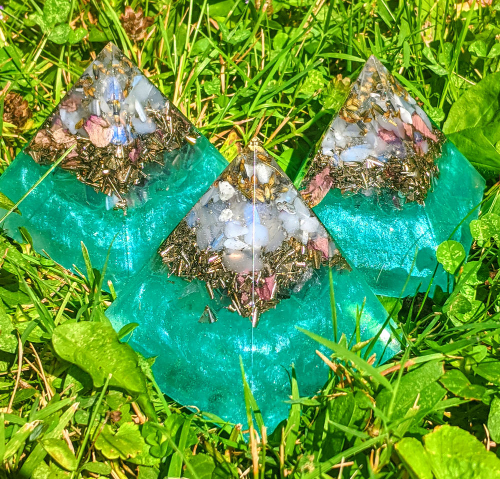One of a Kind Handmade Orgonite Pyramids!