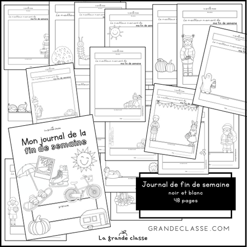 Journal de fin de semaine (noir et blanc) | La grande classe