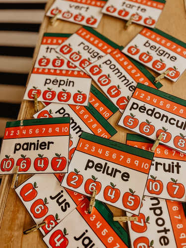 Atelier ¨lettres à compter¨pomme | La grande classe