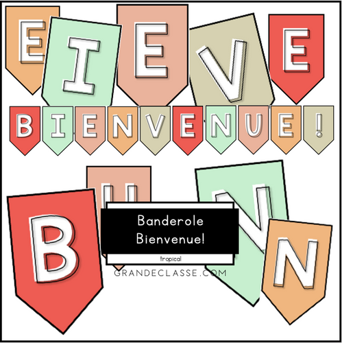 Banderole bienvenue (tropical) | La grande classe