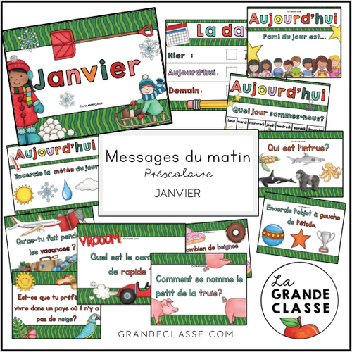 Janvier : routine, messages du matin et causerie | La grande classe