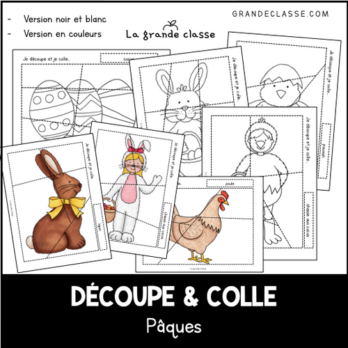 Découpe et colle : Pâques | La grande classe