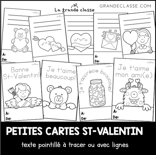 Petites cartes de St-Valentin | La grande classe