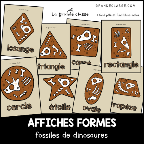 Affiches formes (dinosaures) | La grande classe