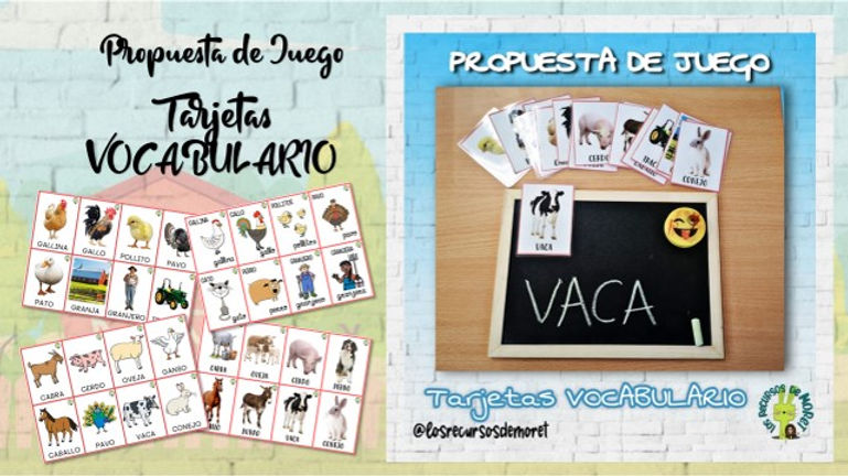 Tarjetas Vocabulario: ANIMALES DE GRANJA