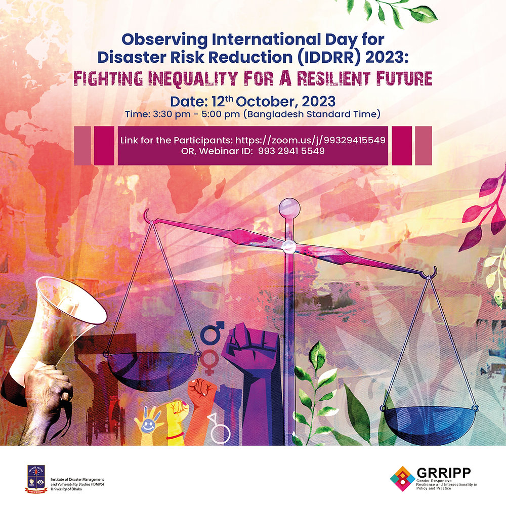 Observing International Day for Disaster Risk Reduction (IDDRR) 2023 in ...