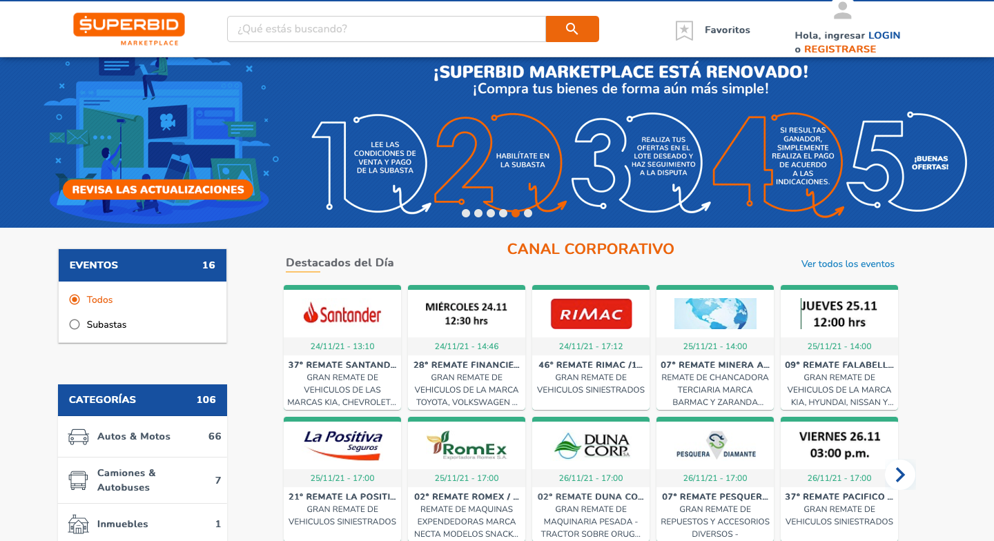 Quiero comprar | Superbid Perú