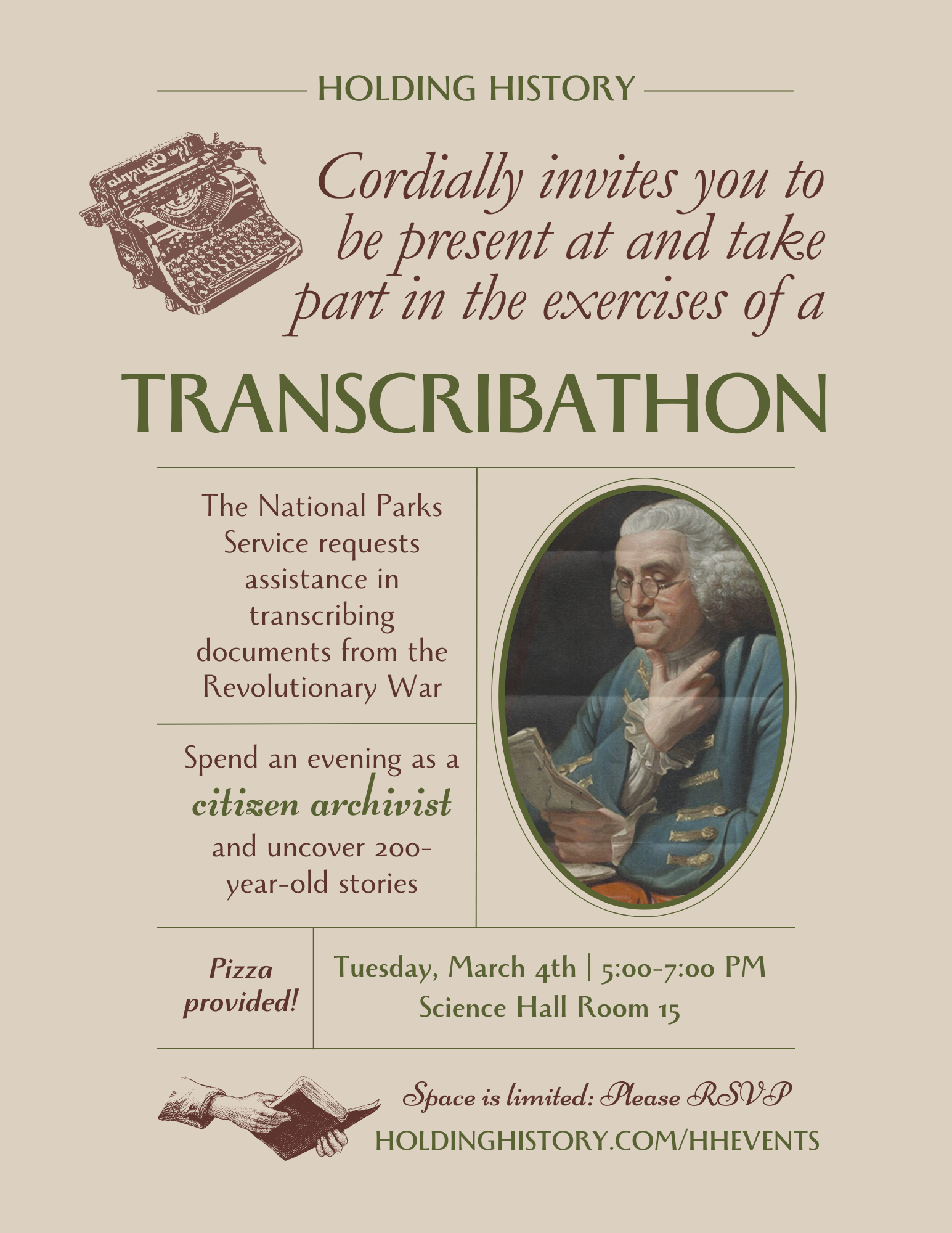 Citizen Archivist Transcribathon | Holding History