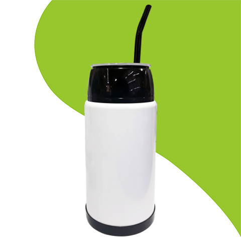 MATE LISTO PLASTICO SUBLIMABLE TAPA Y BASE NEGRA | sublimables