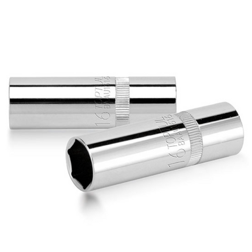 Dado de Bujia 16mm - Toptul Marca | Cromado | 1/2” Encastre