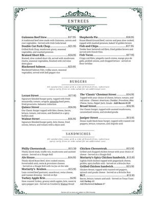 Menu | Moriarty S