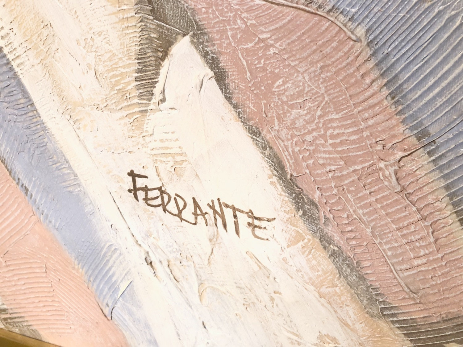 #3979 Abstract Oil on Canvas by Mario de Ferrante | againnew2