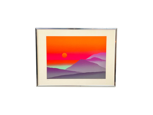 #1608 1980's Vibrant Landscape Screenprint by Maro Mitrovic | Again&Again