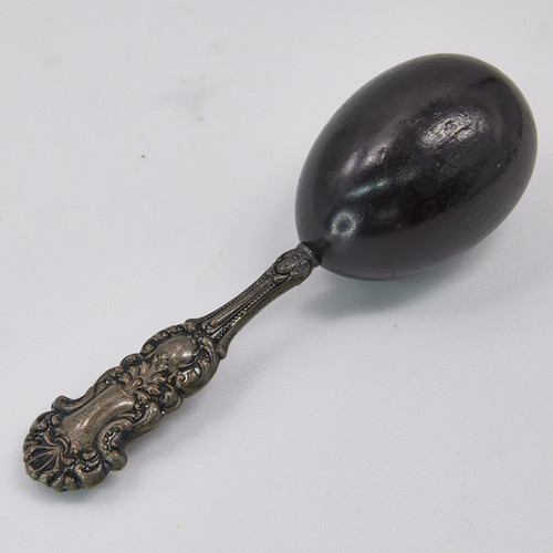 Antique Wooden Sock Darner with Sterling Silver Handle | Coins & Stuff