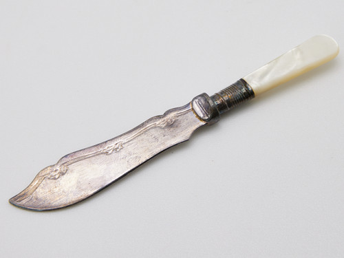 Sheffield England Sterling Silver Fish Knife with Pearl Handle | Coins ...