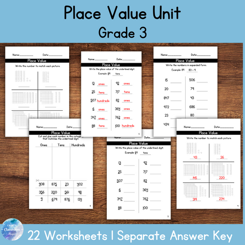 Place Value Grade 3 Ones Tens And Hundreds Full Unit Plan 22
