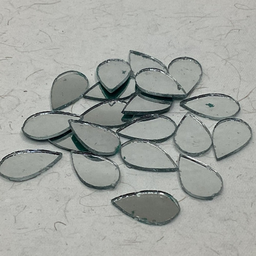 Large Teardrop Glass Shisha Mirrors for Embroidery | bazaar