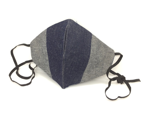 Denim Shaped Face Masks with Ties | bazaar