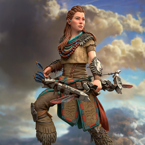 Aloy Horizon Zero Dawn Figurine Hand Painted FDM 3D Printed | Caliuth