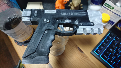 Militech 9mm Pistol Cyberpunk 2077 Cosplay DIY Kit 3D Printed 2 pcs ...
