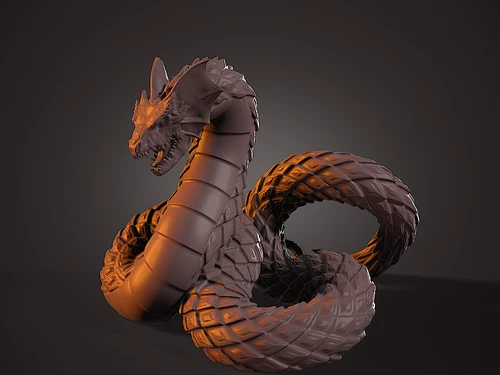 Basalisk Mini Dungeons and Dragons TTRPG Wargaming Unpain | Caliuth