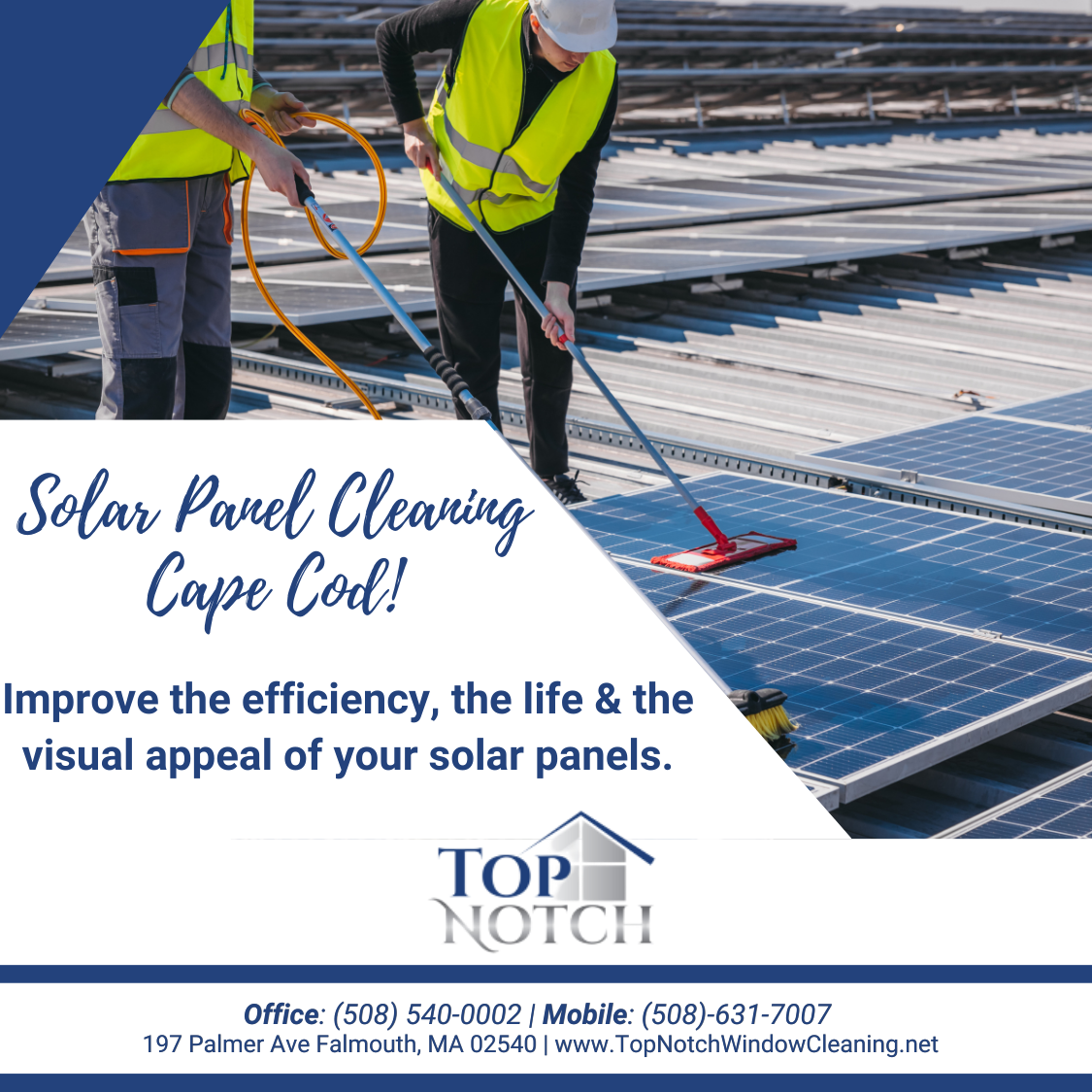 SOLAR PANEL CLEANING CAPE COD! | Top Notch Window Cleaning