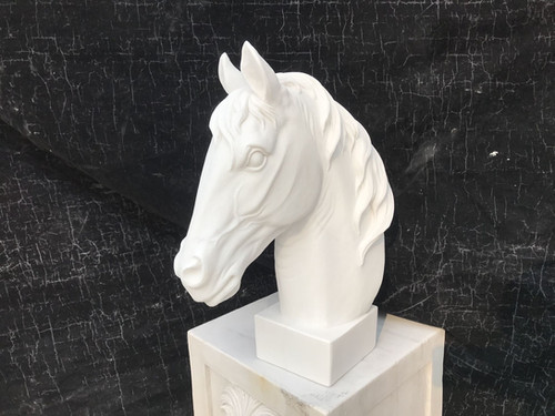 Carved Marble Horse Head Statue | From Europe To You