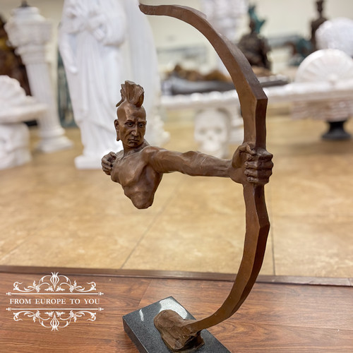 Bronze Native American Warrior Archer | From Europe To You