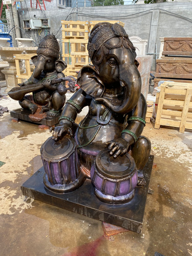 BRONZE HINDU LORD GANESHA STANDING STATUE | From Europe To You