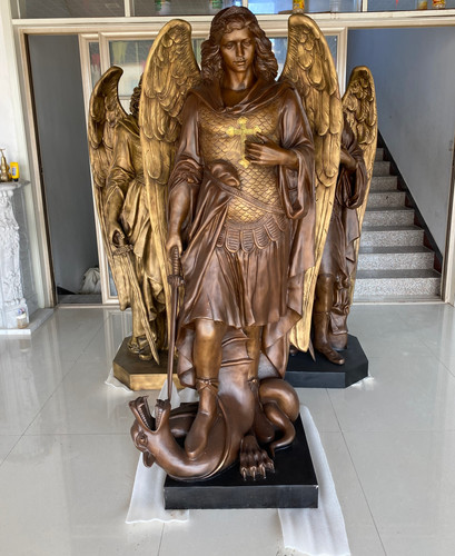 Bronze Religious St. Michael Church Statue | From Europe To You