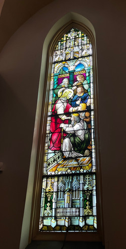 Set of 14 Antique German Hand Painted Church Stained Glass Windows ...