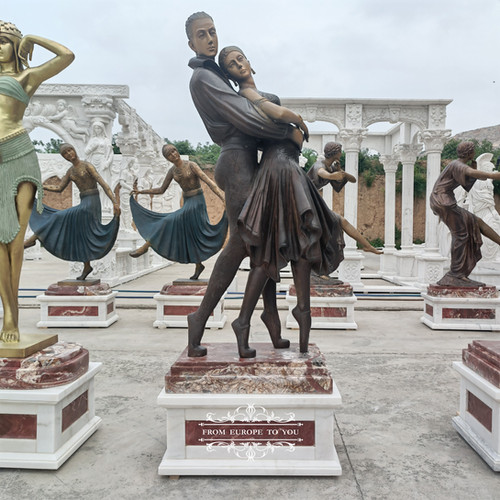 Bronze and Marble Elegant Dancers Statue | From Europe To You
