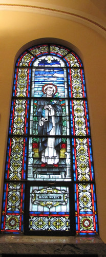 Antique Stained Glass St. Dominic Church Window | From Europe To You