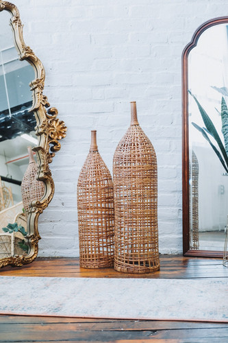 Large Wicker Urn | bohoandmagnoliadecor