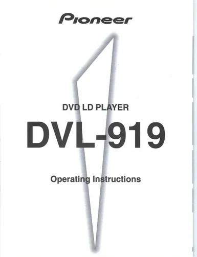 DVL-919 (PIONEER LASERDISC/DVD COMBO PLAYER OPERATOR'S MANUAL) | Film ...