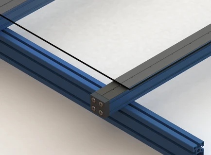 60 mm x 57 mm x 1250 mm Frictionless Air Bearing Bar