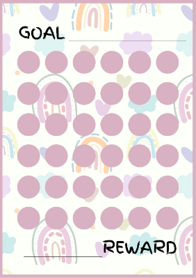 Pastel Rainbow Reward Charts - 36 dots | Brightlives
