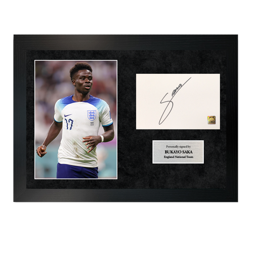 Bukayo Saka | Signed A4 Photo Frame | Mr Memorabilia