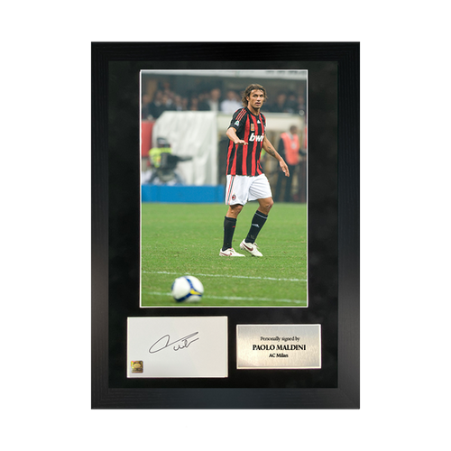 Paolo Maldini | A3 Signed Photo Frame | Mr Memorabilia