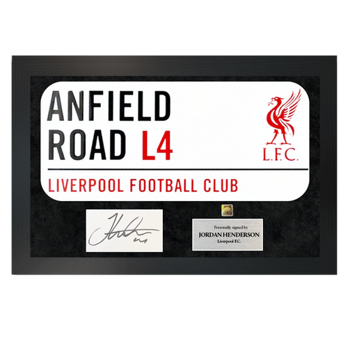 Jordan Henderson | Signed Street Sign | Mr Memorabilia