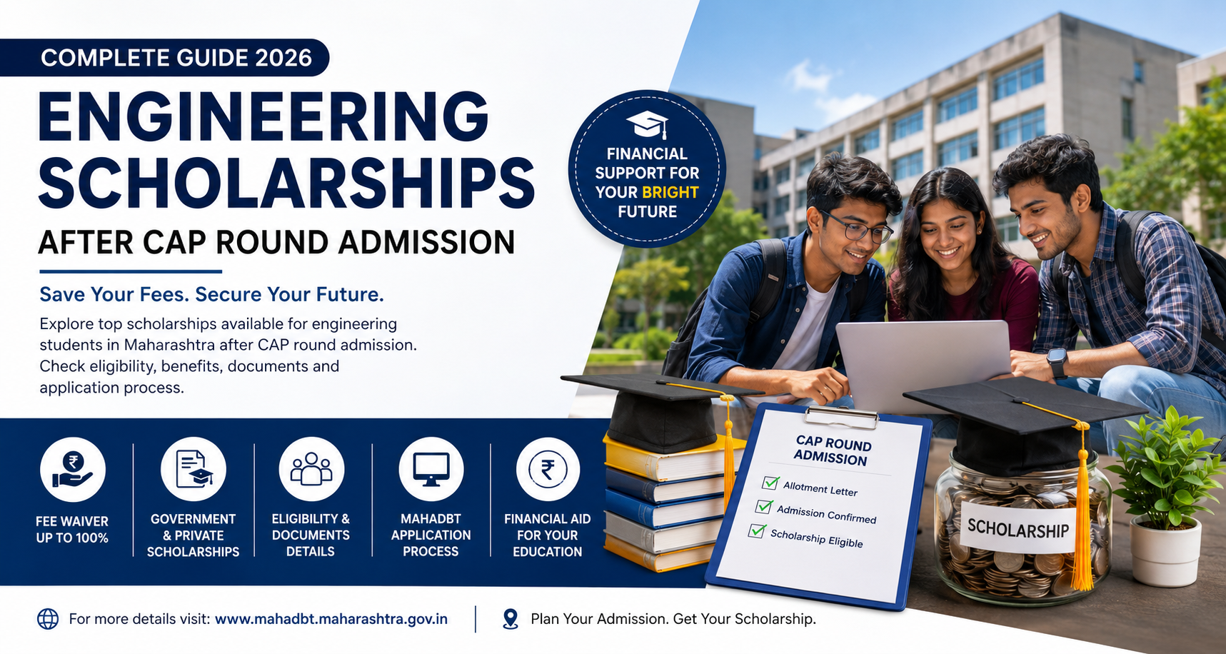 Engineering Scholarships After CAP Round Admissions (2026 Complete Guide)